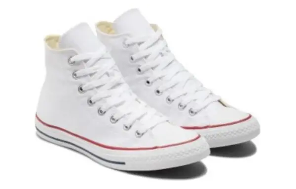 CONVERSE Chuck Taylor All Star White Canvas High Top - White/blue/red
