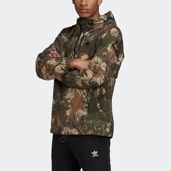 Adidas Originals Half-zip Hooded Pullover Jacket