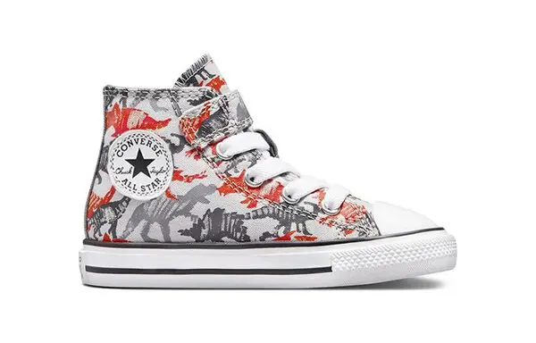 CONVERSE Chuck Taylor All Star 1v Dino Daze Hi High Top Sneakers - Gray/red