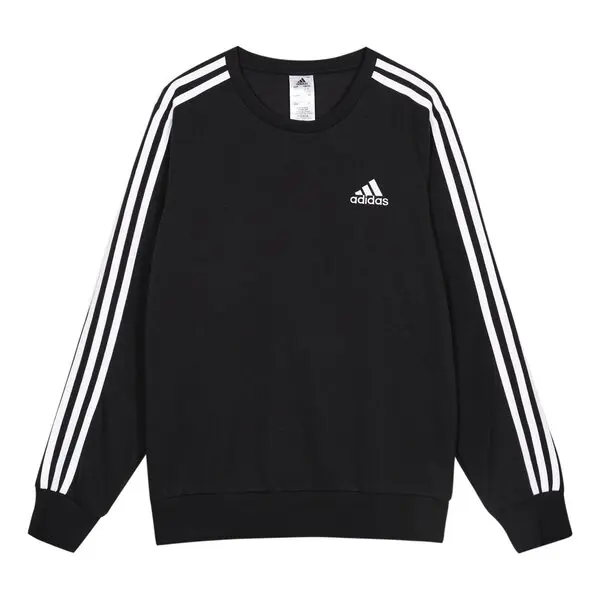 Adidas Sports Round Neck Loose Long Sleeves Pullover - Black