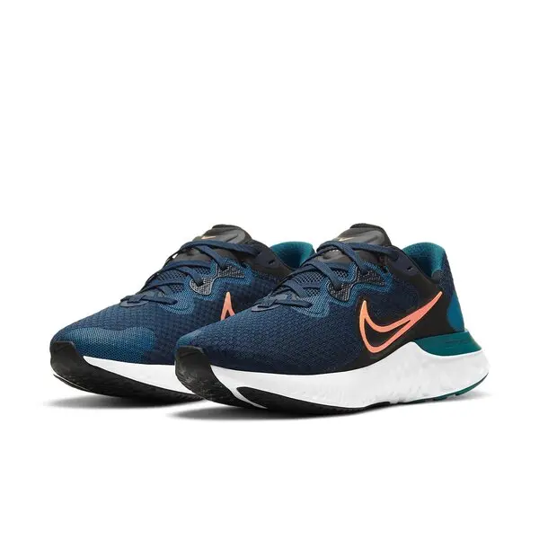 Nike Renew Run 2 Athletic Sneakers - Blue/orange/black