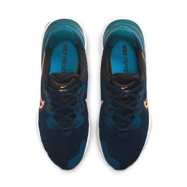 Nike Renew Run 2 Athletic Sneakers - Blue/orange/black