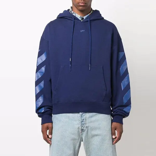 Off-White Arrow Pattern Logo Stripe Hoodie