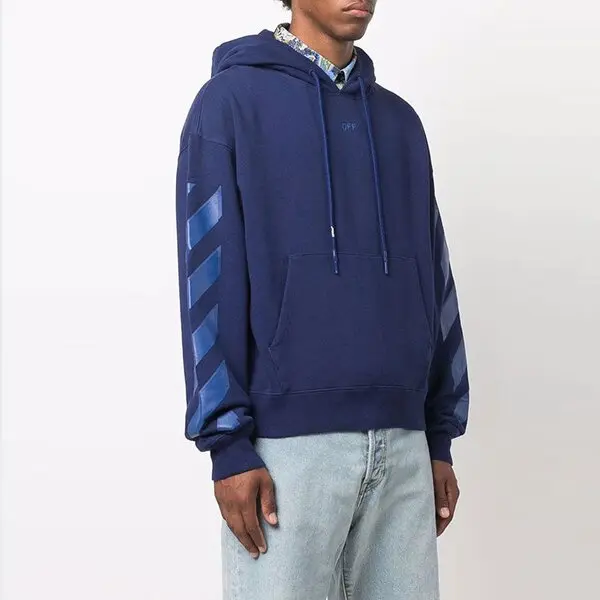 Off-White Arrow Pattern Logo Stripe Hoodie