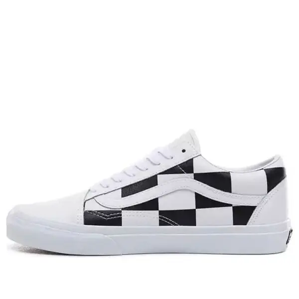 VANS Old Skool Leather Check Low Top Sneakers - Black/white
