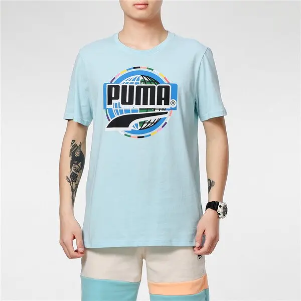 PUMA Graphic T-shirt 'blue Black