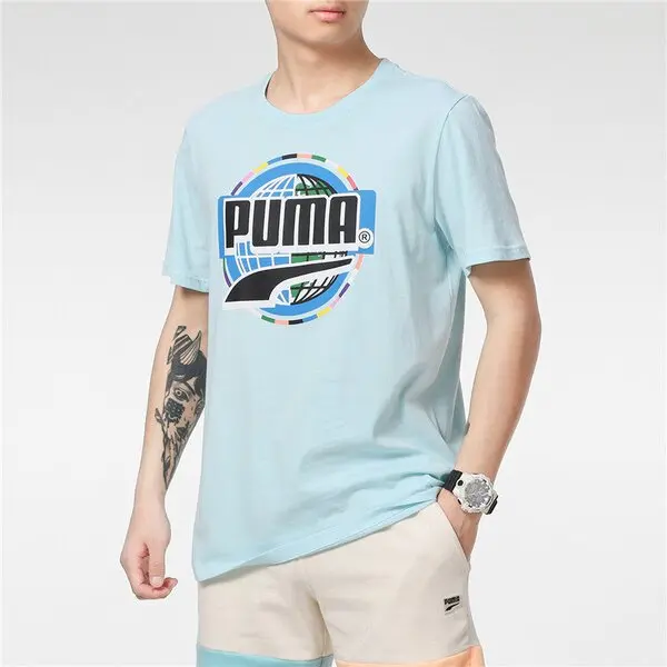 PUMA Graphic T-shirt 'blue Black