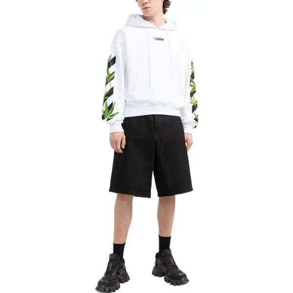 Off-White Logo Printing Solid Color Long Sleeves White