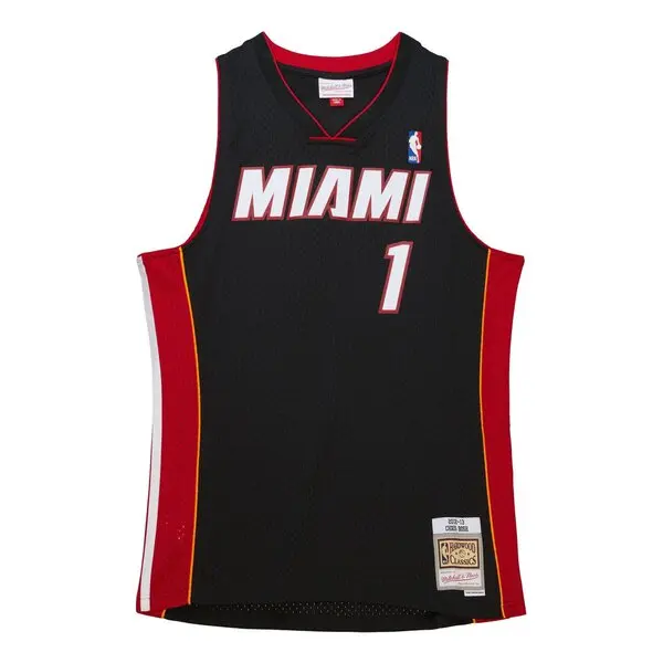 Mitchell & Ness Miami Heat Chris Bosh 2012-13 Basketball Jersey - Black/red