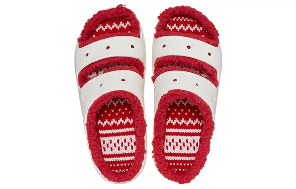 CROCS Classic Cozzzy Holiday Sweater Slides