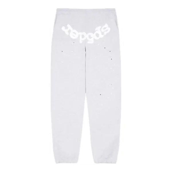 SP5DER Og Web Sweatpants 'heather Grey - Grey/white