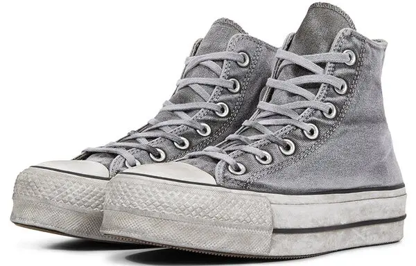CONVERSE Chuck Taylor All Star Lift Smoked Canvas High Top Sneakers - Grey
