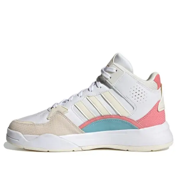 Adidas Neo 5th Quarter High Top Sneakers - White/cream/pink