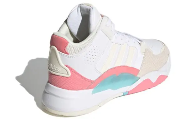 Adidas Neo 5th Quarter High Top Sneakers - White/cream/pink