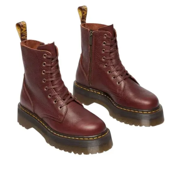 Dr. Martens Jadon Soft Ambassador Platform Combat Boots - Cashew