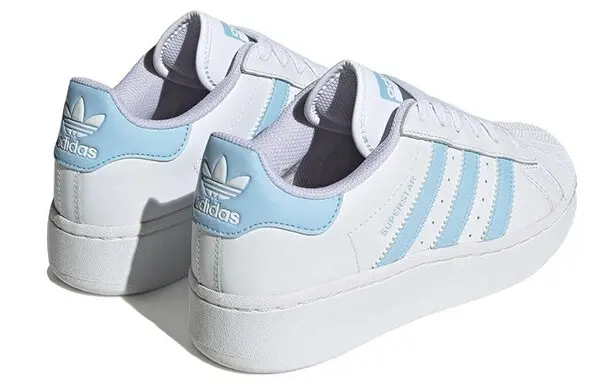 Adidas Originals Superstar Platform Sneakers - Cloud White/clear Sky/cloud White