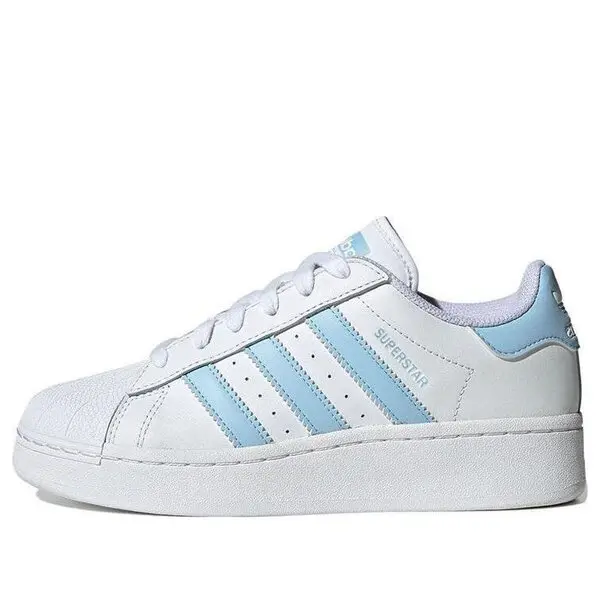 Adidas Originals Superstar Platform Sneakers - Cloud White/clear Sky/cloud White