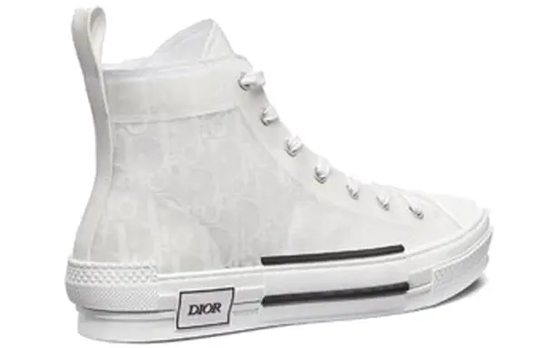 Dior B23 Oblique High Top Sneakers - White/black