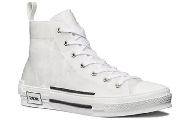 Dior B23 Oblique High Top Sneakers - White/black