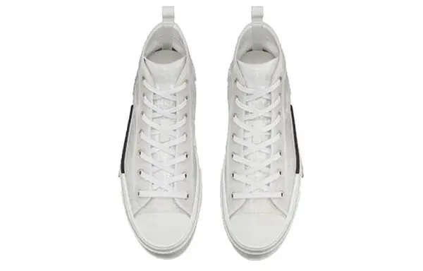 Dior B23 Oblique High Top Sneakers - White/black