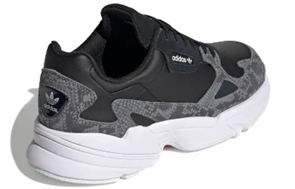 Adidas Falcon Snakeskin Athletic Sneakers - Black