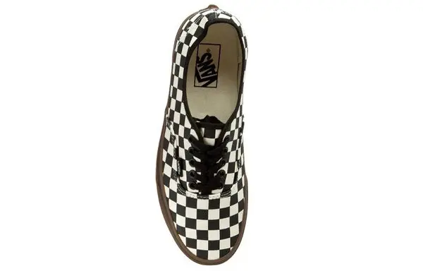VANS Authentic Checkerboard Low Top Sneakers - Black