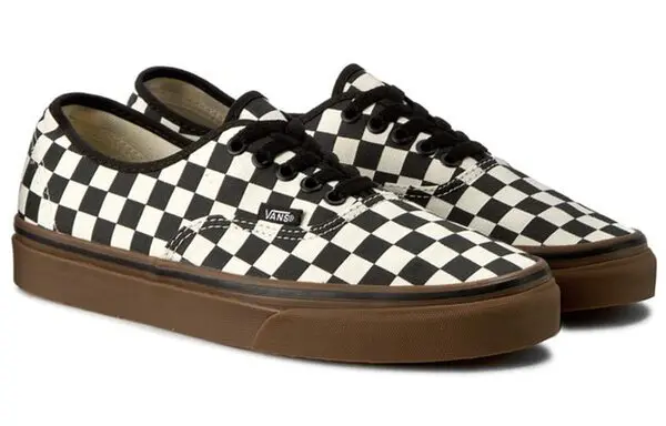 VANS Authentic Checkerboard Low Top Sneakers - Black
