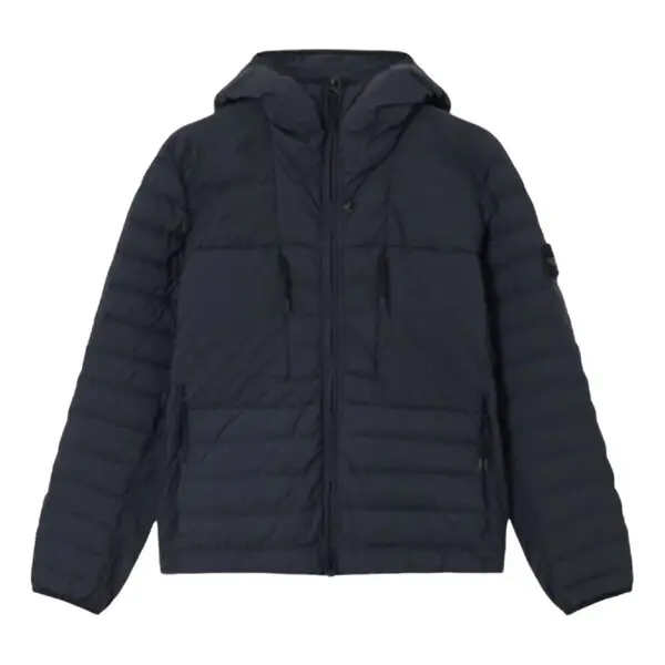 Stone Island Padded Hooded Jacket - Navy