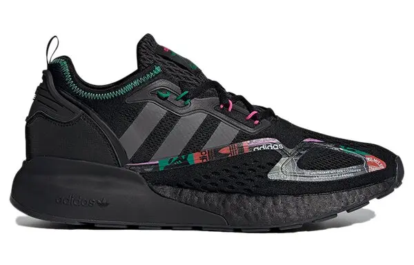 Adidas Originals Zx 2k Boost Sneakers - Black/green/gray
