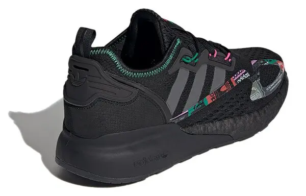 Adidas Originals Zx 2k Boost Sneakers - Black/green/gray
