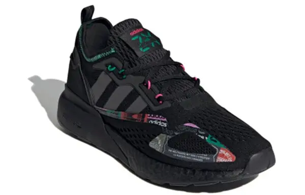 Adidas Originals Zx 2k Boost Sneakers - Black/green/gray