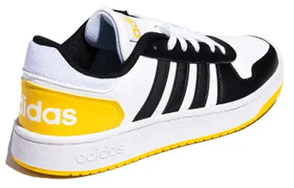 Adidas Hoops 2.0 Low Top Sneakers - Black/white/yellow