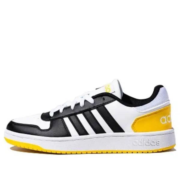 Adidas Hoops 2.0 Low Top Sneakers - Black/white/yellow