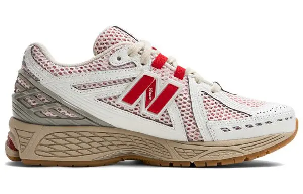 NEW BALANCE 1906r "sea Salt True Red" Low Top Sneakers - White/red