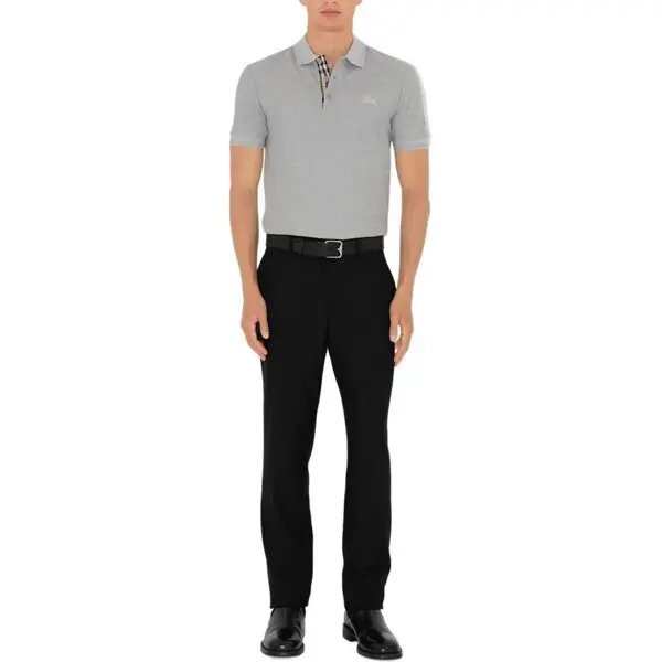 Burberry 26 Cotton Polo Shirt - Pale Grey