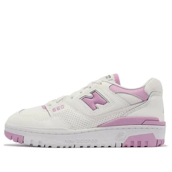 NEW BALANCE 550 Low Top Retro Sneaker - White/pink