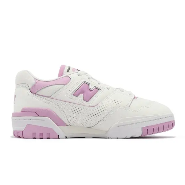 NEW BALANCE 550 Low Top Retro Sneaker - White/pink