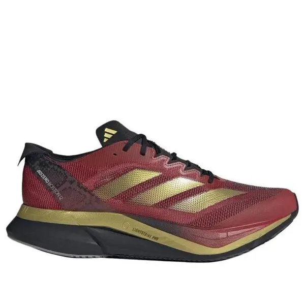 Adidas Adizero Boston 12 Athletic Sneakers - Red/gold