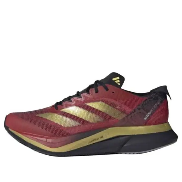 Adidas Adizero Boston 12 Athletic Sneakers - Red/gold