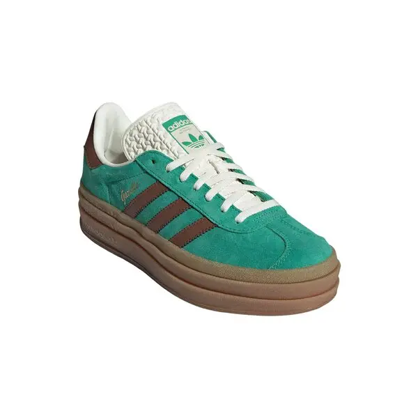 Adidas Gazelle Bold Platform Sneakers - Green/brown