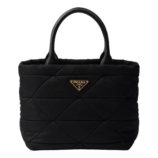 Prada Small Padded Re-nylon Tote - Black