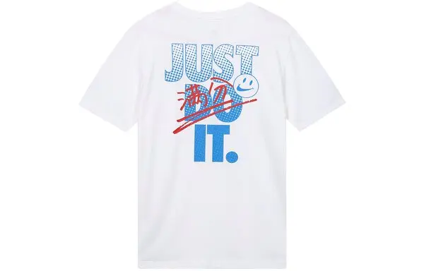 Nike As Nsw Gaokao Ss Tee Athleisure Casual Sports Alphabet Round Neck Short Sleeve White T-shirt - Multi-color