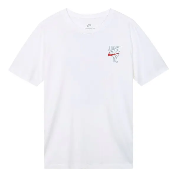 Nike As Nsw Gaokao Ss Tee Athleisure Casual Sports Alphabet Round Neck Short Sleeve White T-shirt