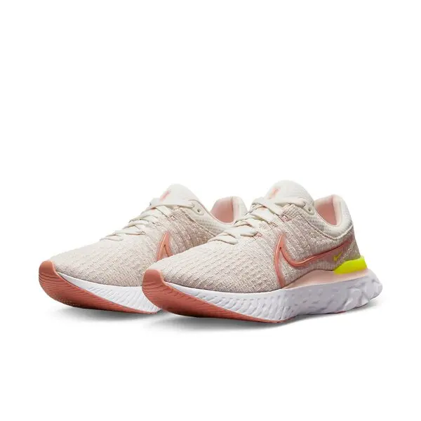 Nike React Infinity Run Flyknit 3 Sneakers - Pink/white/yellow