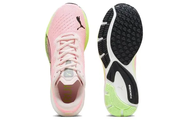 PUMA Velocity Nitro 2 Athletic Sneakers - Pink/white/yellow