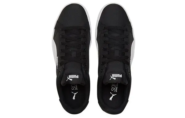 PUMA Smash Vulc Retro Low Top Sneakers - Black/white