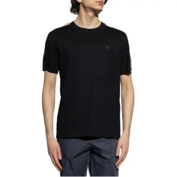 Burberry 26 Check Trim Cotton T-shirt - Black