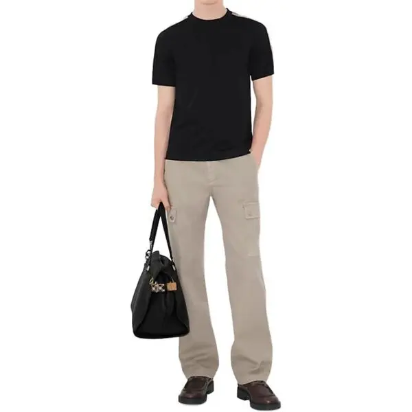 Burberry 26 Check Trim Cotton T-shirt - Black