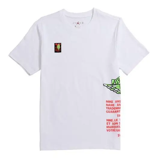 JORDAN Label Sports Short Sleeve T-shirt - White