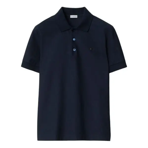 Burberry 25 Metal Ekd Cotton Polo Shirt - Navy